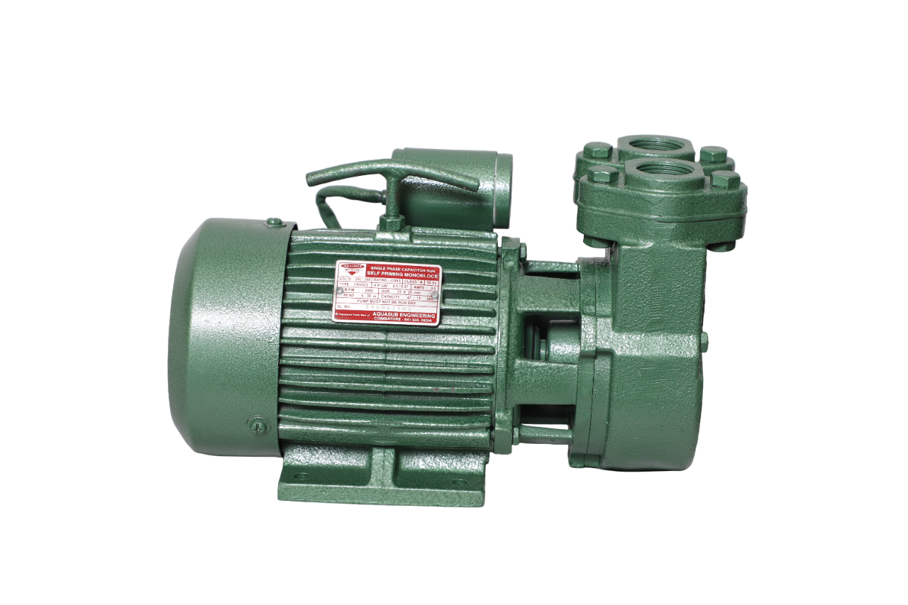 Texmo FRH525 0.5 HP Single Phase Capacitor Run Self-Priming Monoblock ...