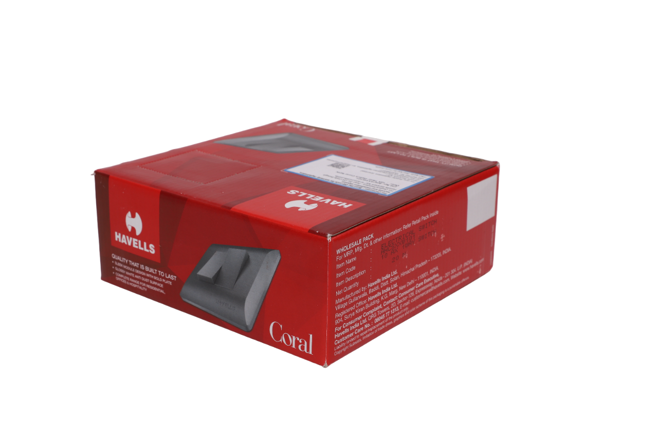 HAVELLS 10 AX ONE WAY SWITCH CORAL – Amar Machinery Electronics